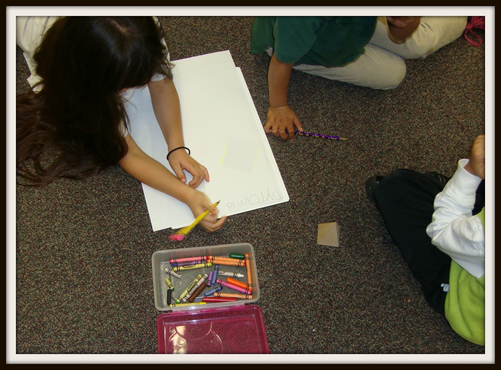 Today In First Grade: Solid Figures and a winner!