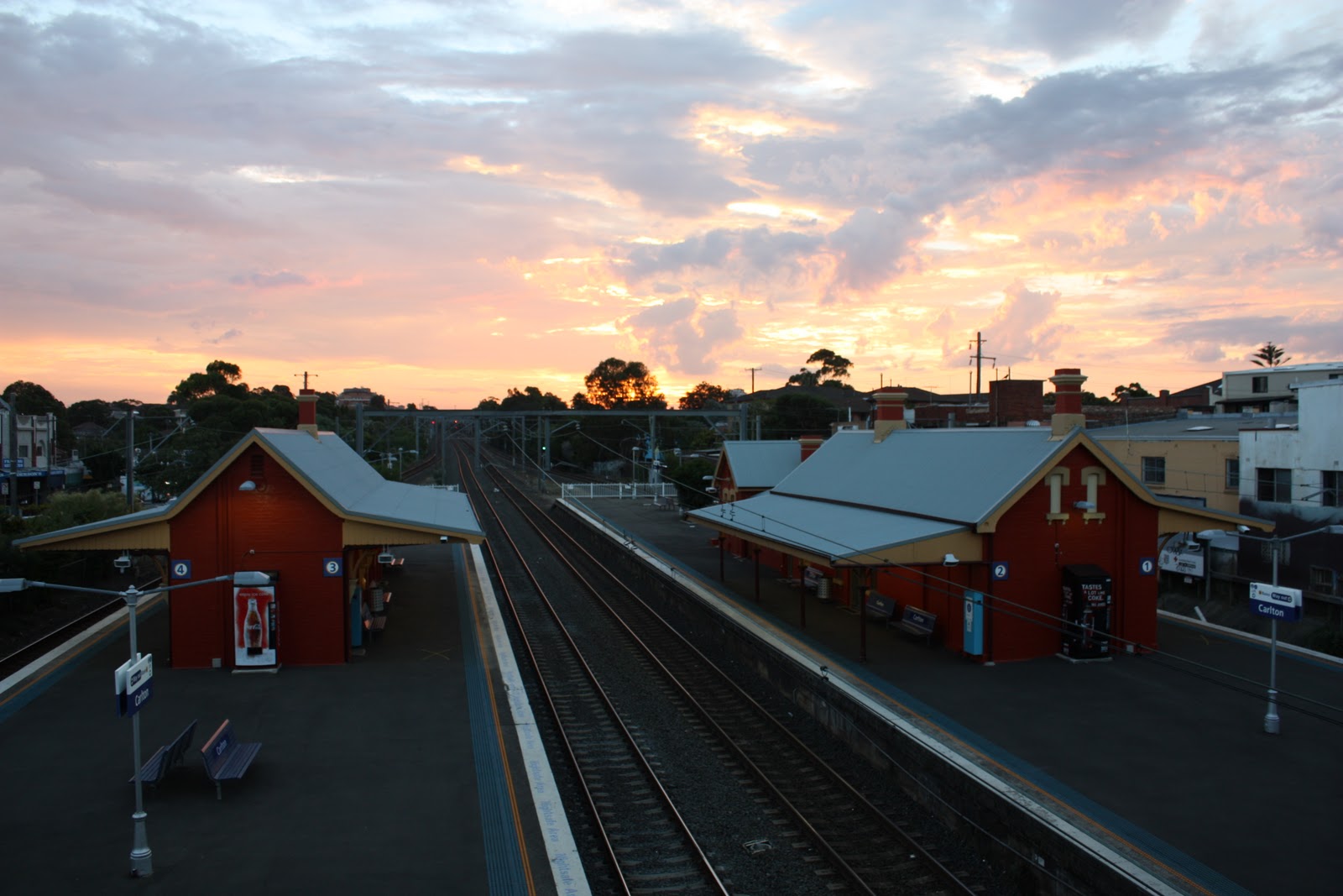 Sydney - City and Suburbs: Carlton Railway Station, sunset (Theme Day ...