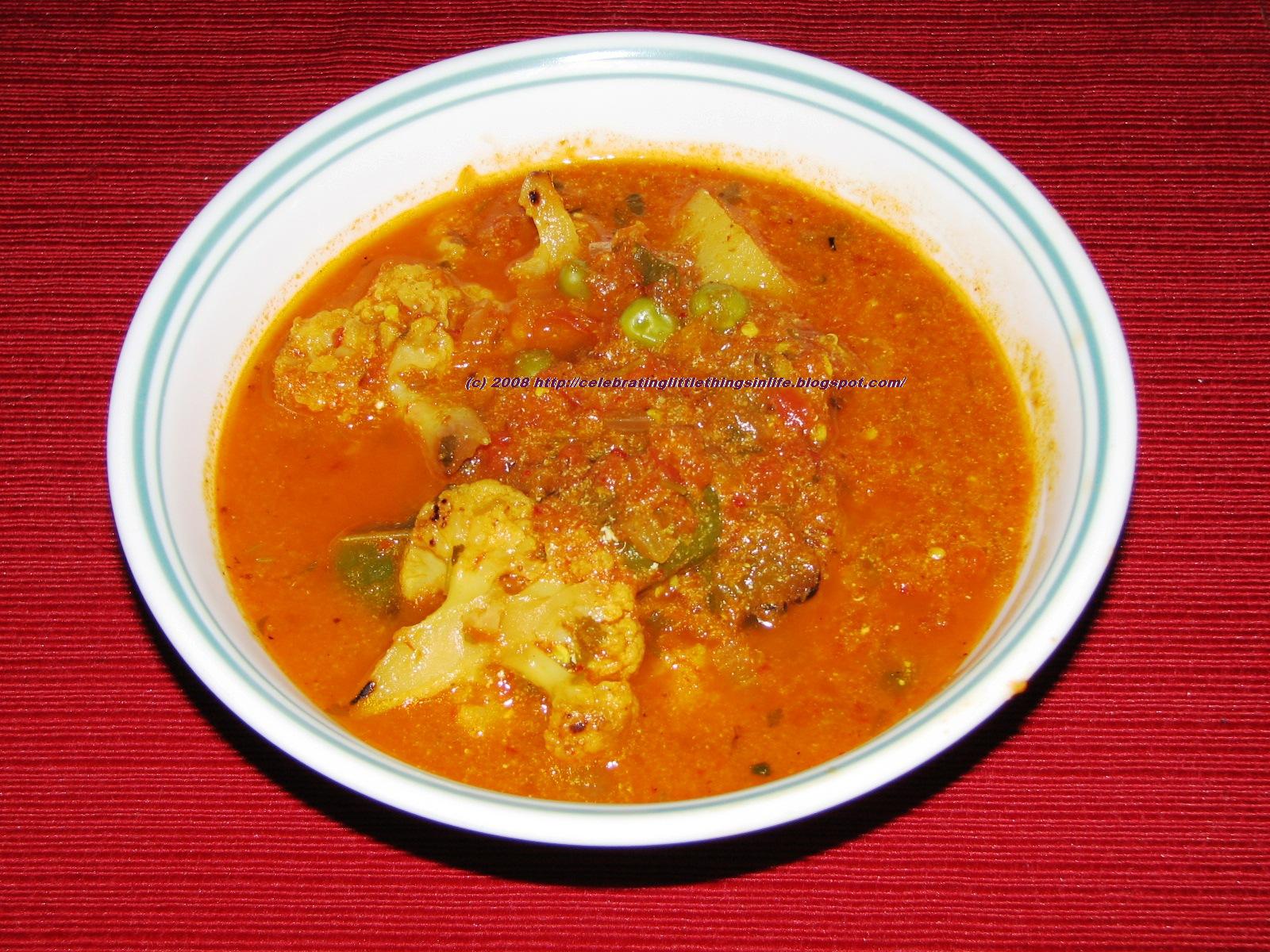 Celebrating Little Things In Life: Kolhapuri Vegetable Curry / Rassa Bhaji