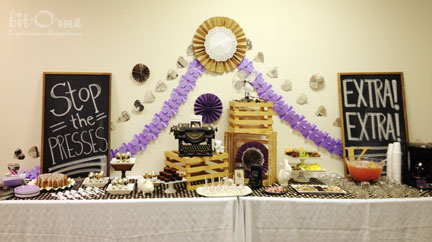 Bit-O-Me: Newspaper Themed Baby Shower {The Party}