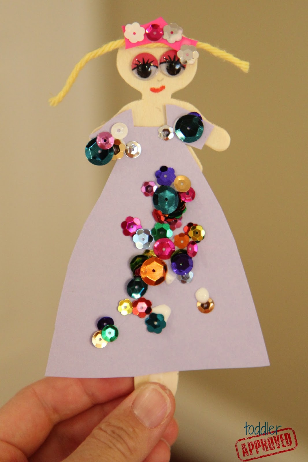 Toddler Approved!: Popsicle Stick Princess Craft {Mom and Tot Craft Time}