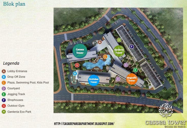 Siteplan Apartemen Casa de Parco - Casa De Parco Apartment BSD City