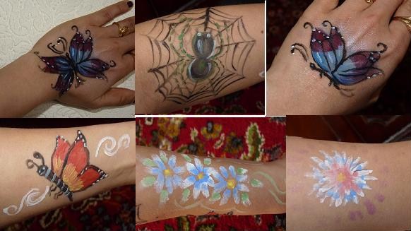 Henna and Face Paint: hand painting...