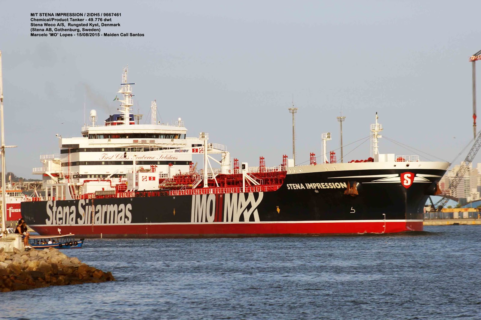 Santos Shiplovers: M/T Stena Impression / 2IDH5 - Maiden Call Santos