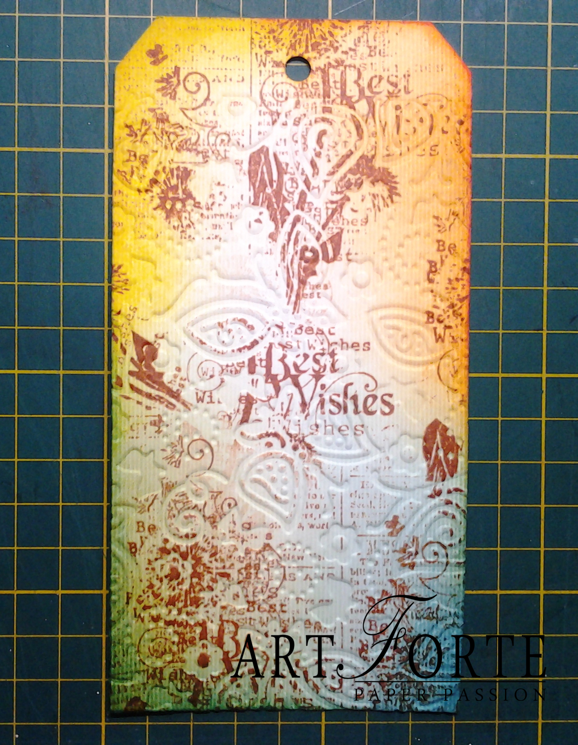 Crafters Corner : Tag created using distressing, stamping and embossing ...
