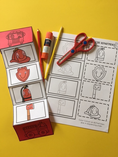 Fire Department Matching Craft ~ Preschool Printables