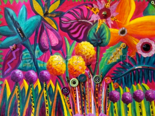 Melanie Birk- Artist,Designer,Writer: Contemporary Colorful Flower ...