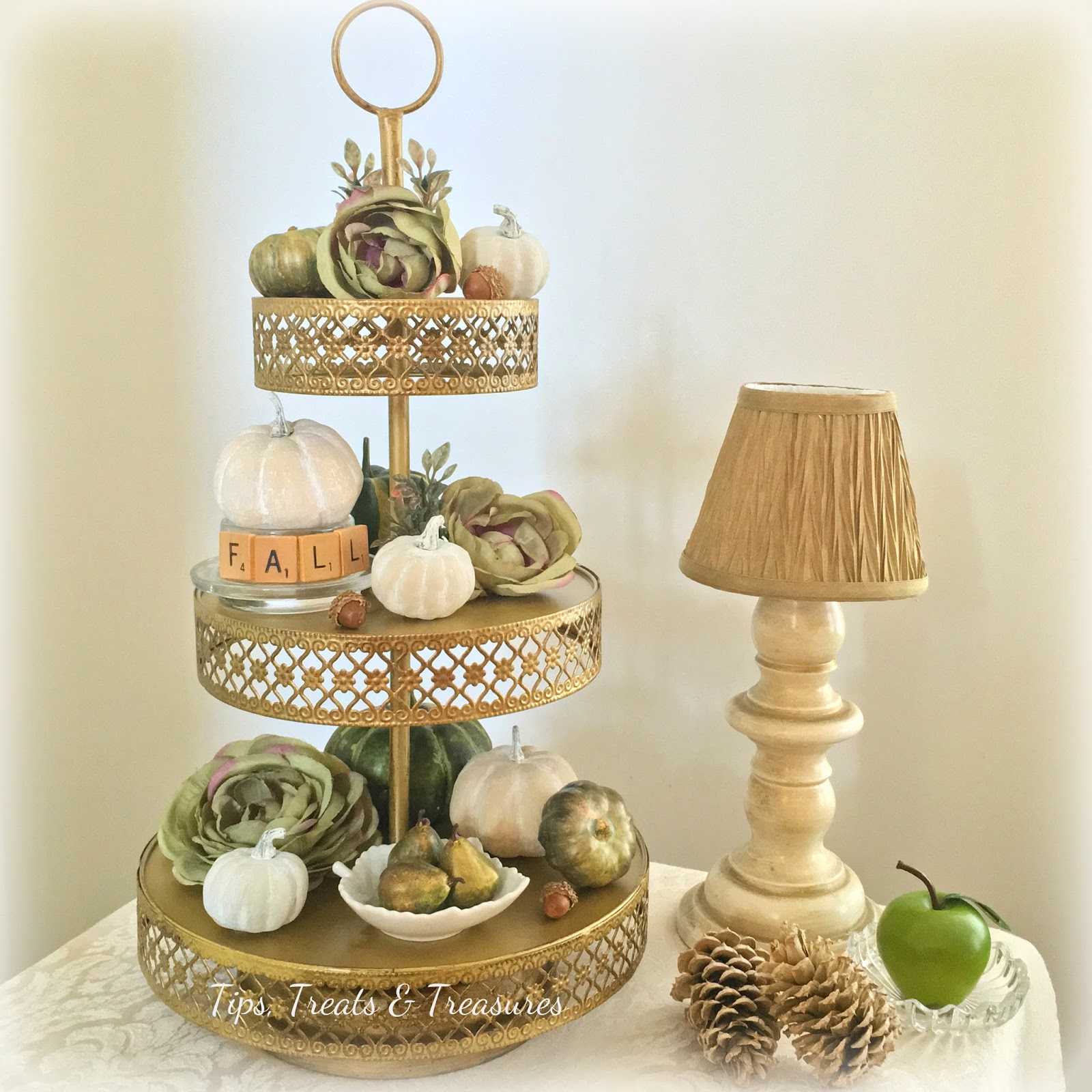 Tips, Treats & Treasures: Three-Tiered Tray - Fall Style