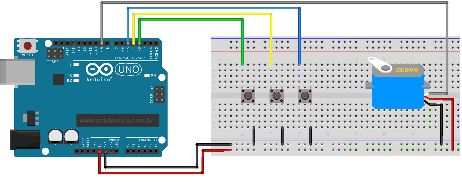 Controlando um servo motor com Arduino - Arduino e Cia