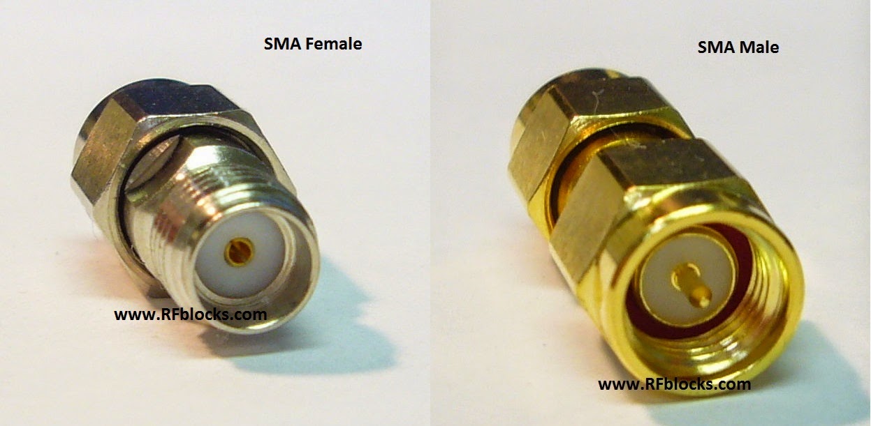 RFblocks: SMA connectors - Male, Female, RP- Male, RP female... confused