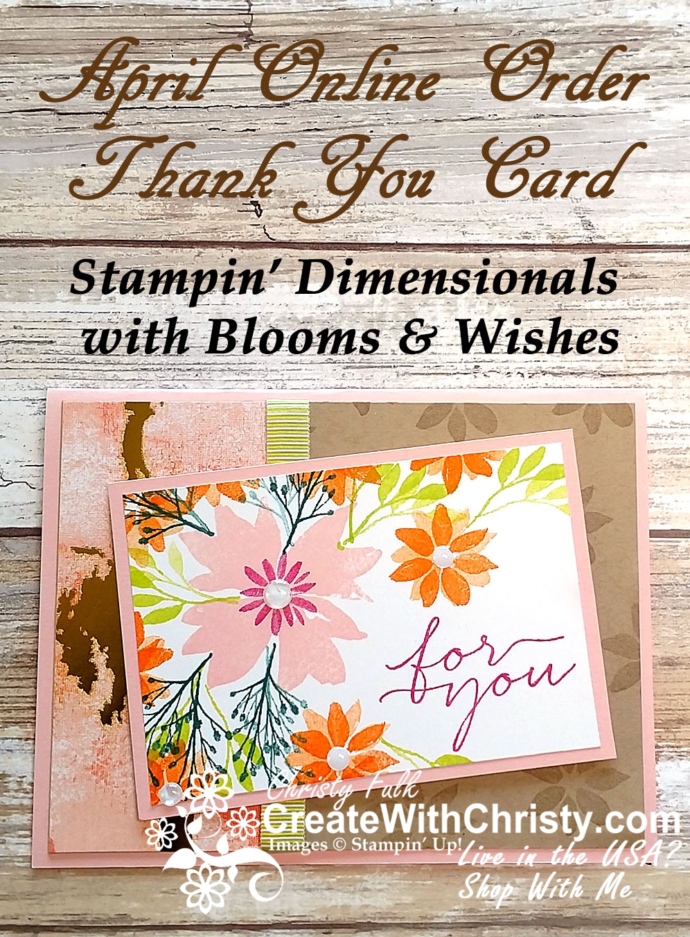 April Online Order Thank You Card [Create With Christy]