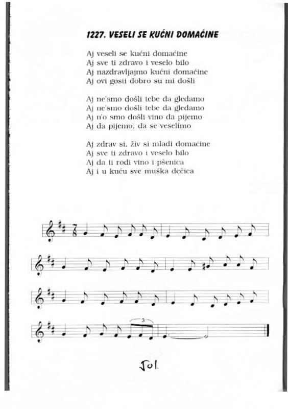 NOTE | DOMACE I STRANE: VESELI SE KUĆNI DOMAĆINE NOTE AKORDI TEKST