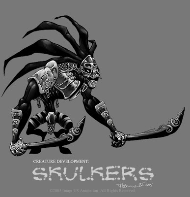 Thomas Perkins: Vintage Portfolio Work: Skulker Creature Development...