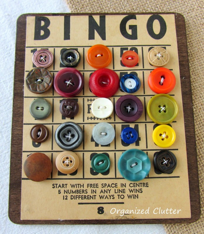 Bingo Cards, Buttons, & a Junky Little Drawer - Organized Clutter