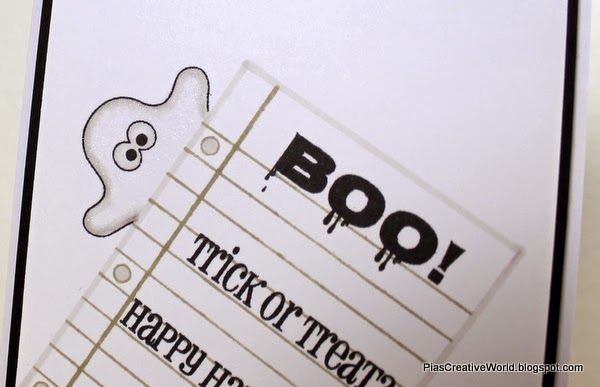 Pia's Creative World: BOO! Ghostly note