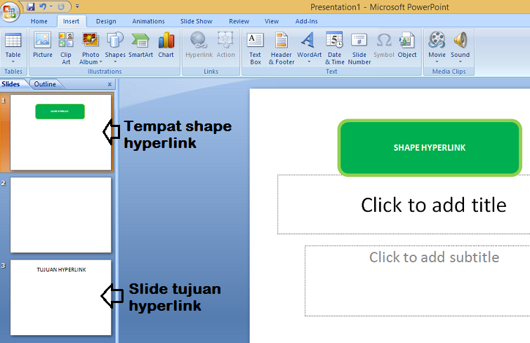Cara Membuat Hyperlink di PowerPoint (PPT) 2007 dengan Mudah ...