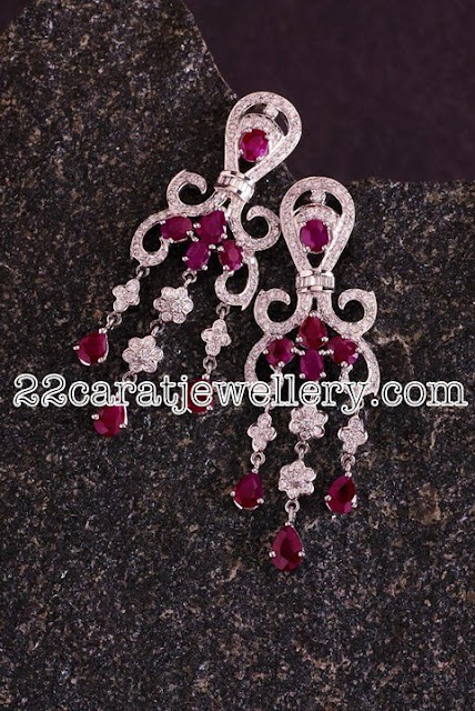 Diamond Ruby's Earrings - Jewellery Designs