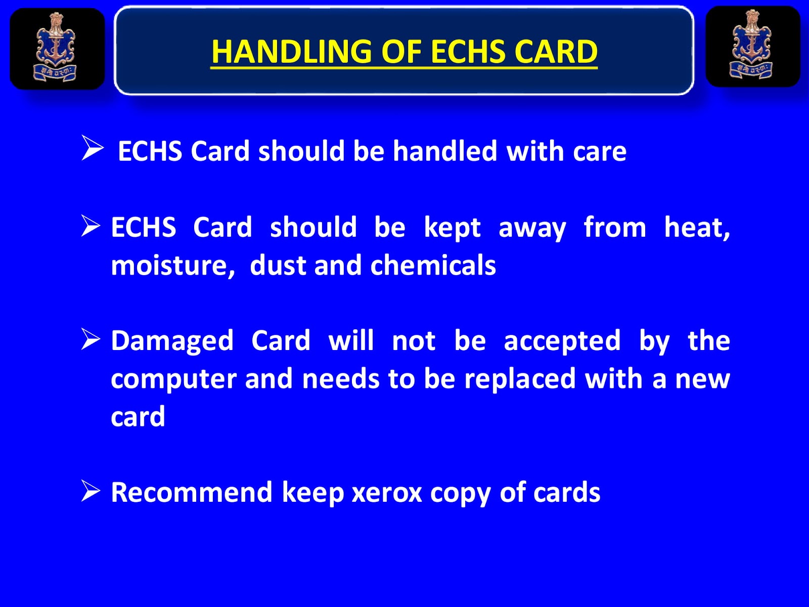 indianexserviceman: ECHS SMART CARD