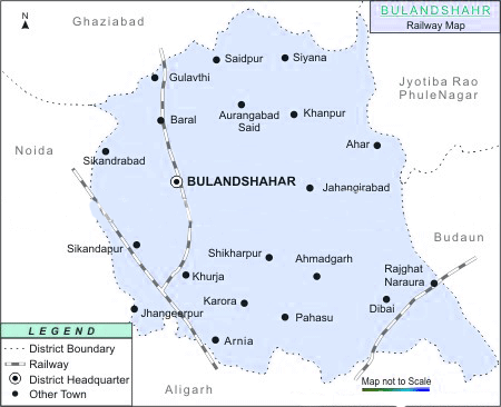 Rail-Map-india: Bulandsahar-railway-map