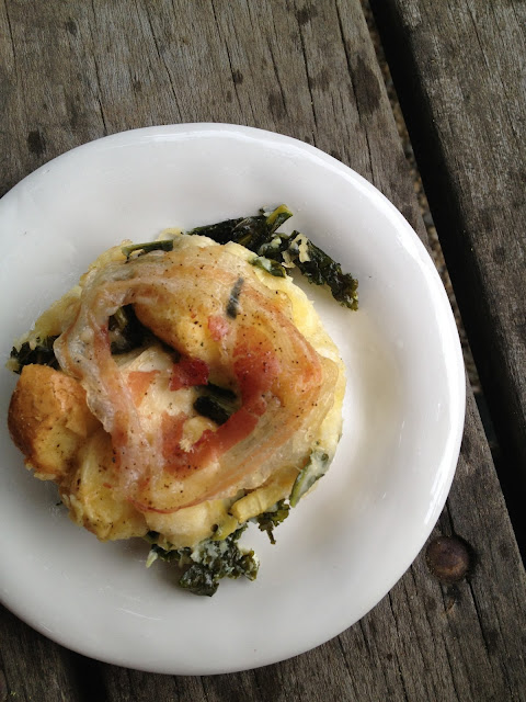 Tate's Kitchen: kale and zucchini bread pudding