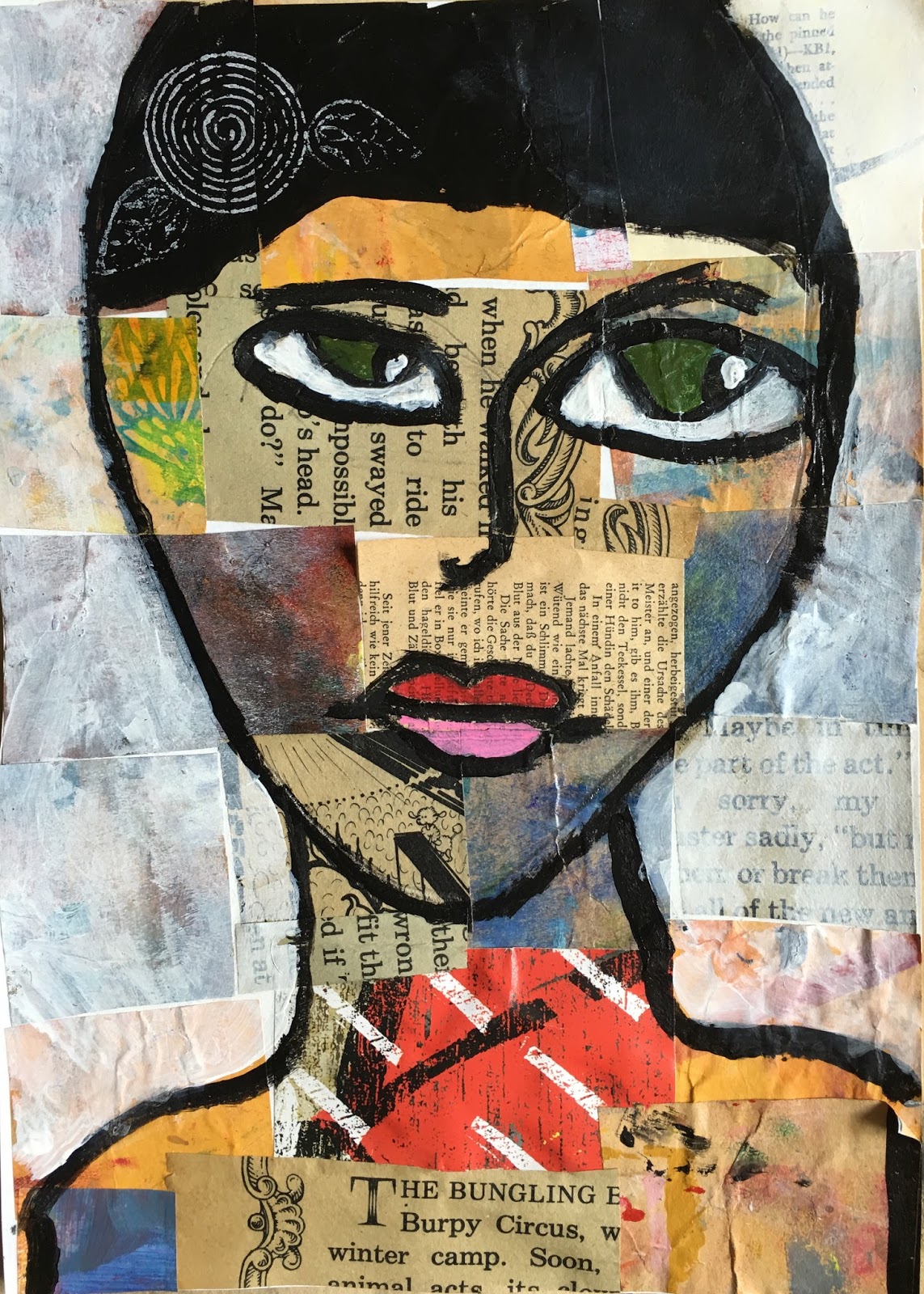 Art Room Britt: Mixed Media Portrait Collage