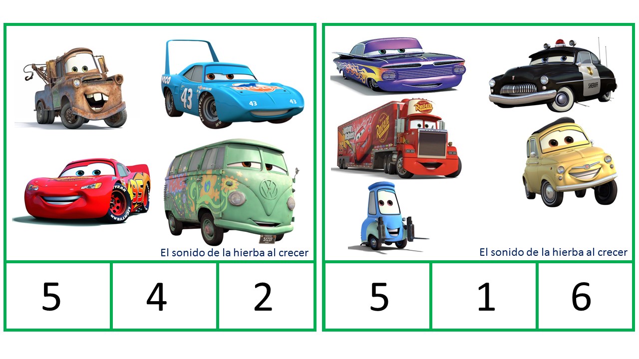 Números y colores con Cars - El Sonido de la hierba al crecer