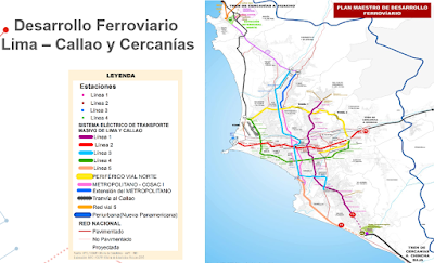 Ferrocarriles Peruanos: Mapa del Sistema Ferroviario de Lima y Callao y ...