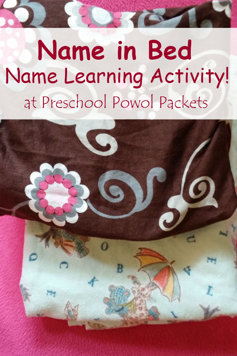 Name in Bed Puzzle & Name Writing Activity | Preschool Powol Packets