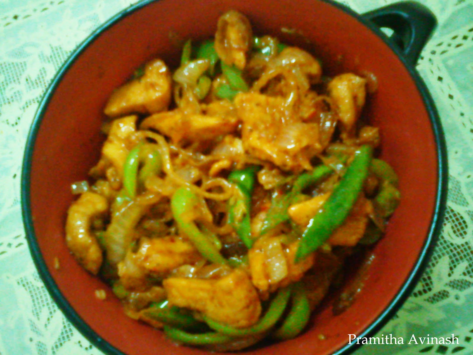 Pramitha Love Cooking!!!!!: Chinese Chilli chicken