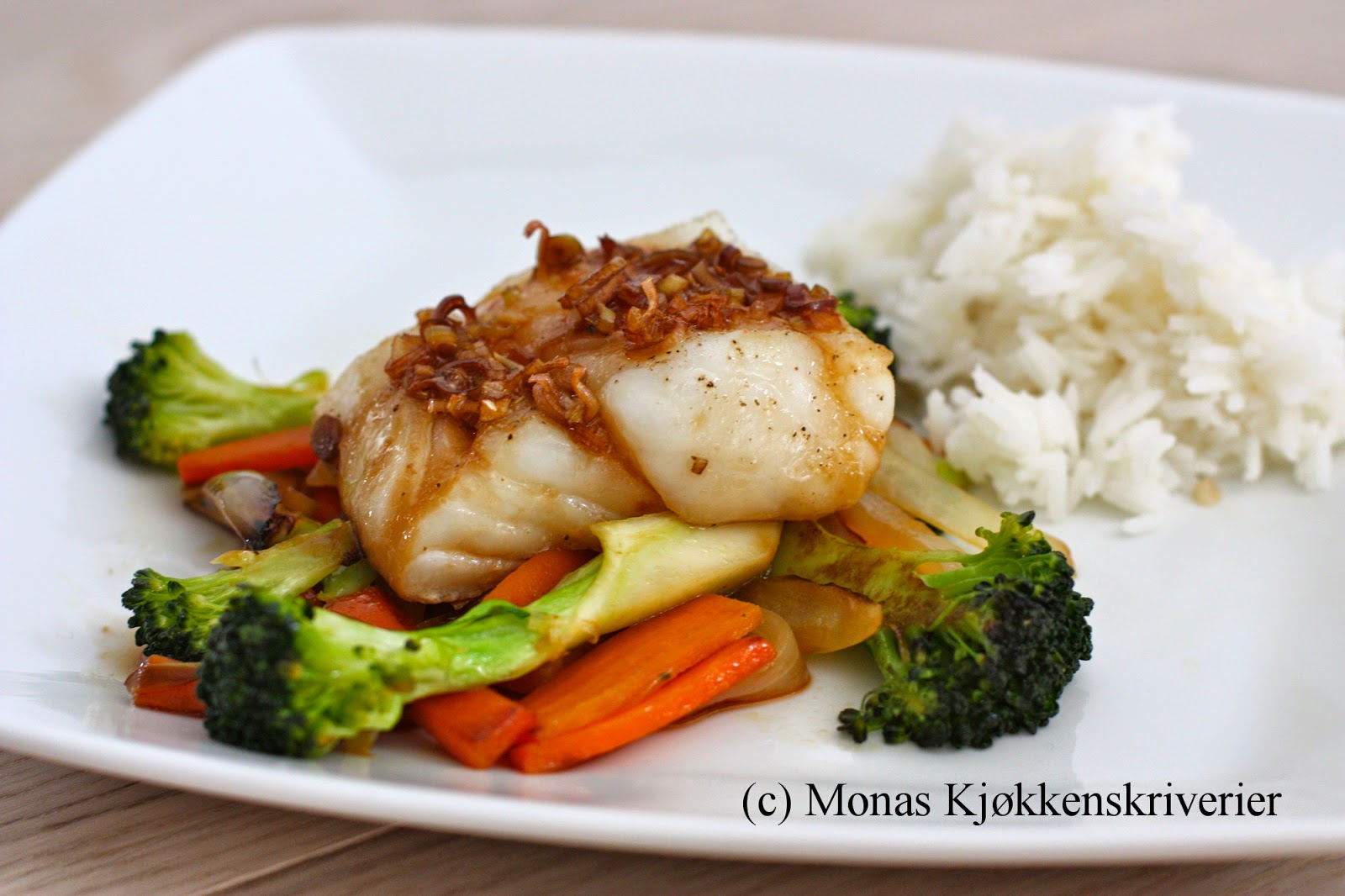 Monas Kjøkkenskriverier: Ovnsbakt torsk med smakfull asiatisk vri