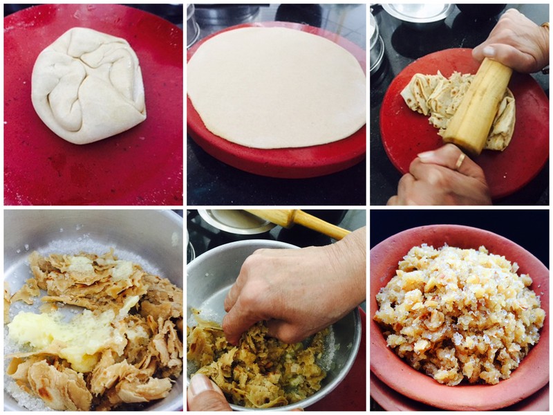 B - Bhori / Crumbled Chapati with Butter and Sugar - Ribbons to Pastas