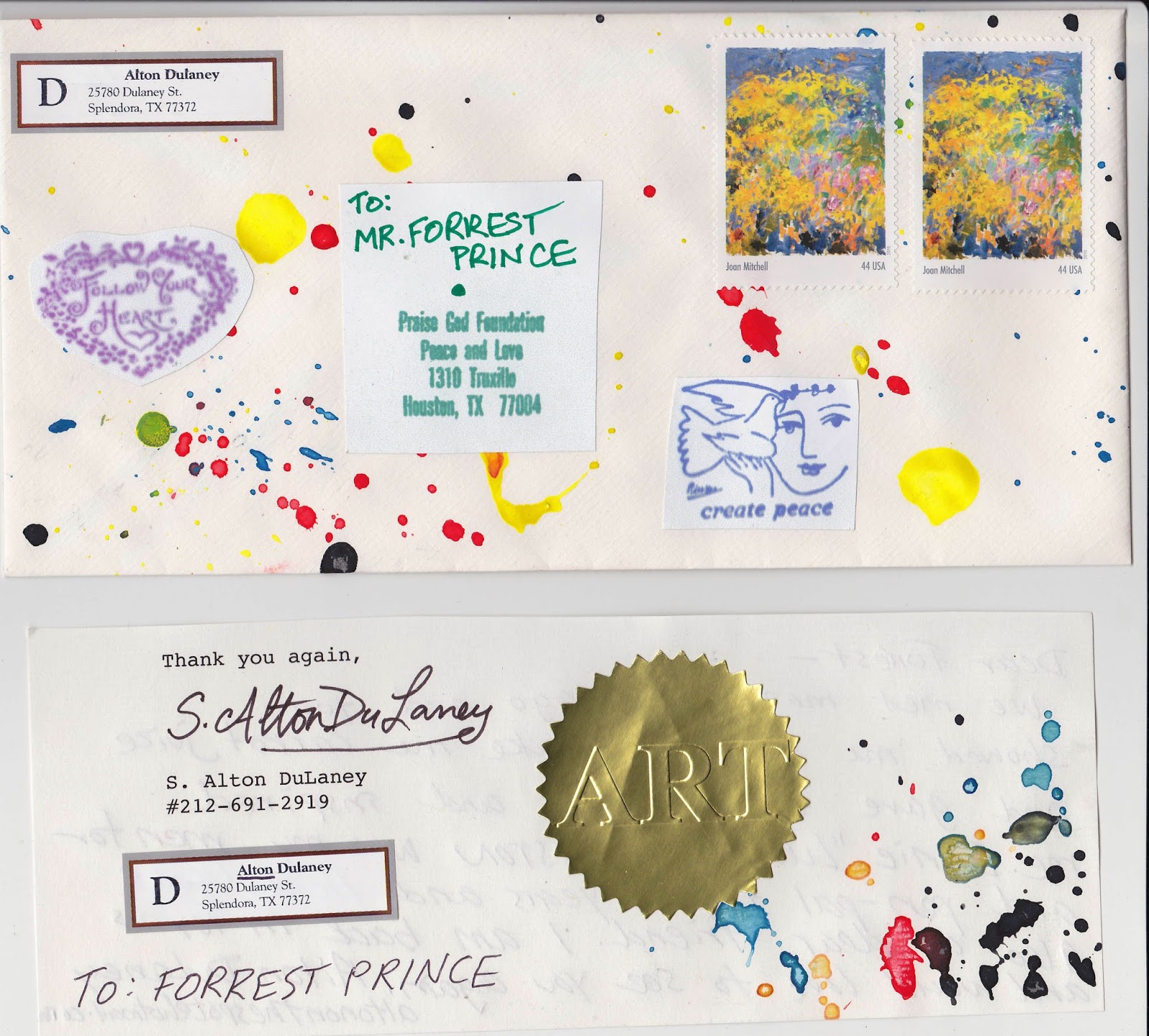 Alton On The Spot: MailArt - Finding Forrest Prince