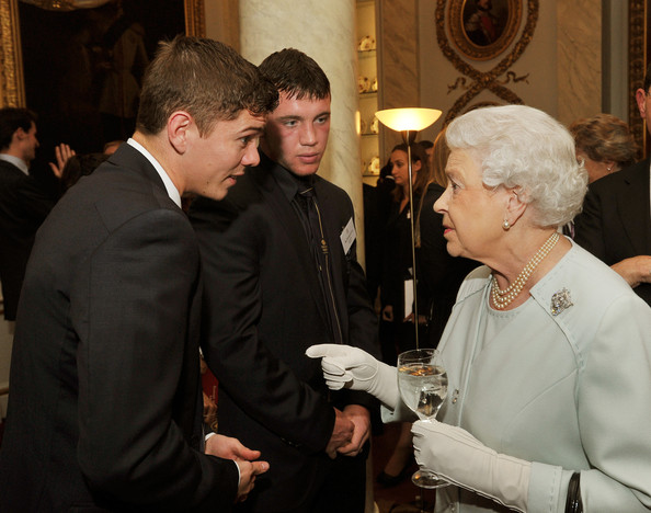 Queen Elizabeth give a reception for 2012 Team GB Olympic medalists