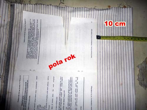 pola rok lipit hadap dan keterangan cara menjahitnya