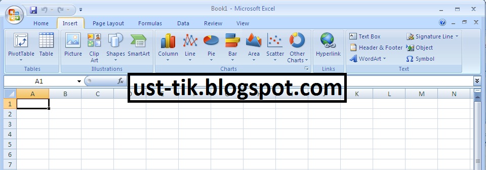 Ustadz TIK: Pengenalan Tampilan dan Menu Ms.Excell 2007