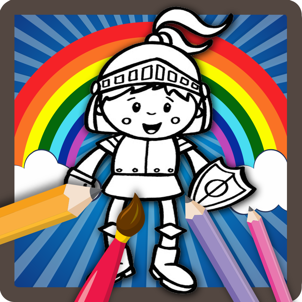 Little Knight Junior Coloring Book for Kids