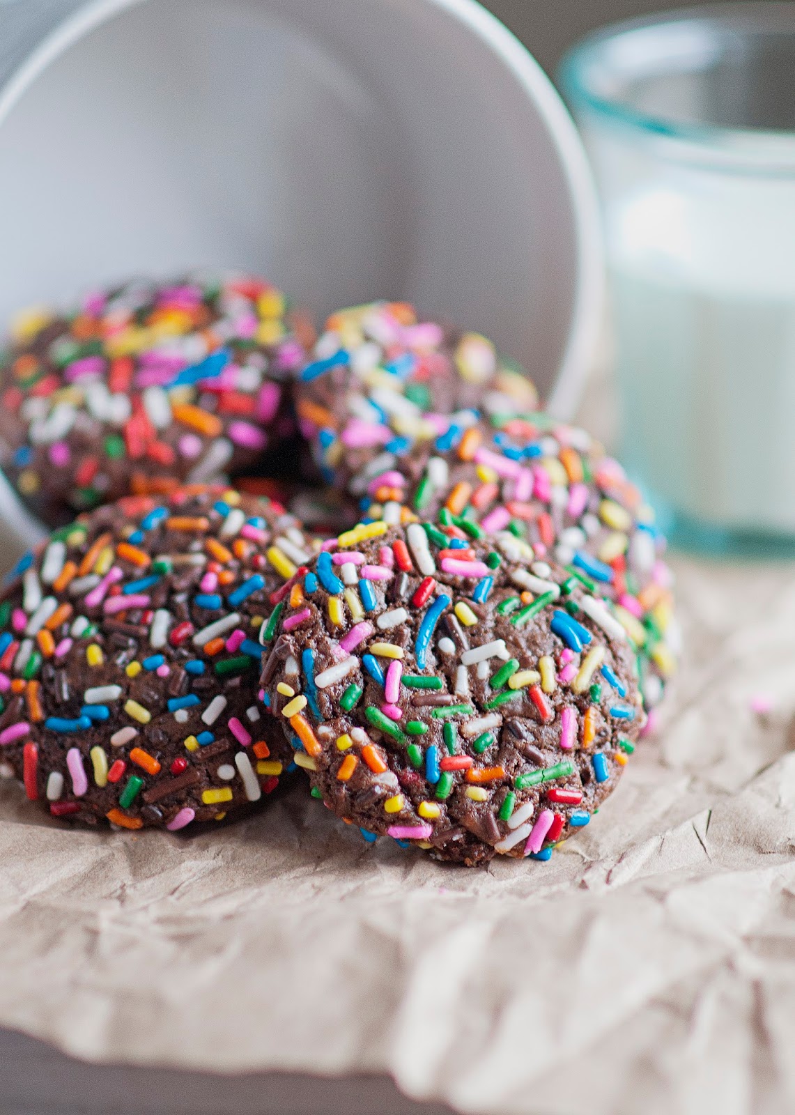 Lakyn + Judah: Chocolate Crinkle Sprinkle Cookies