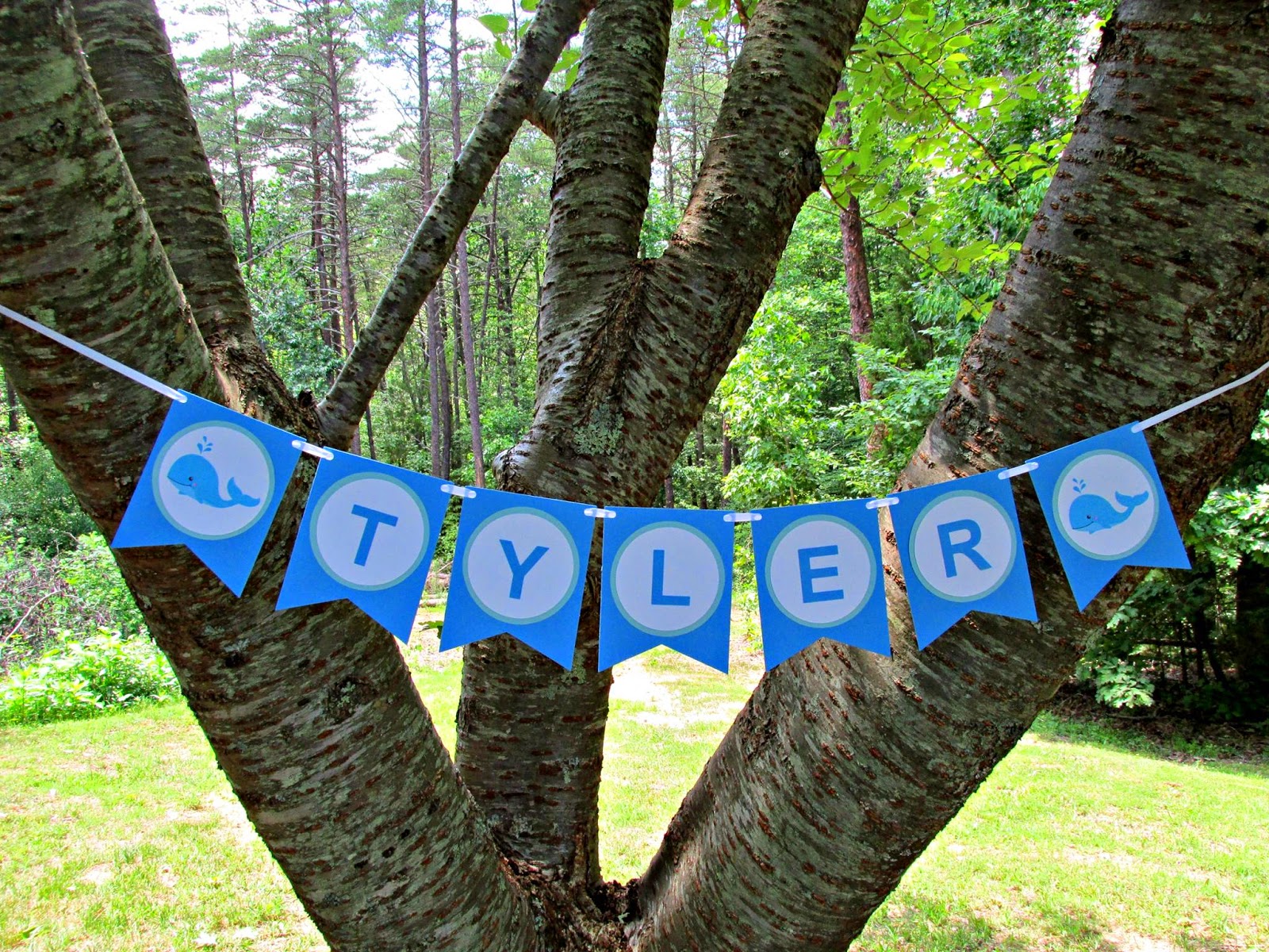 Missy Made It!: Whale Banner For Birthday Party Or Baby Shower