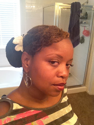 Pebbles Pages: Loc bun with swoop bang