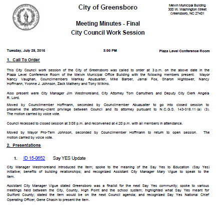 EzGreensboro News: Former City of Greensboro Assistant Manager Mary ...