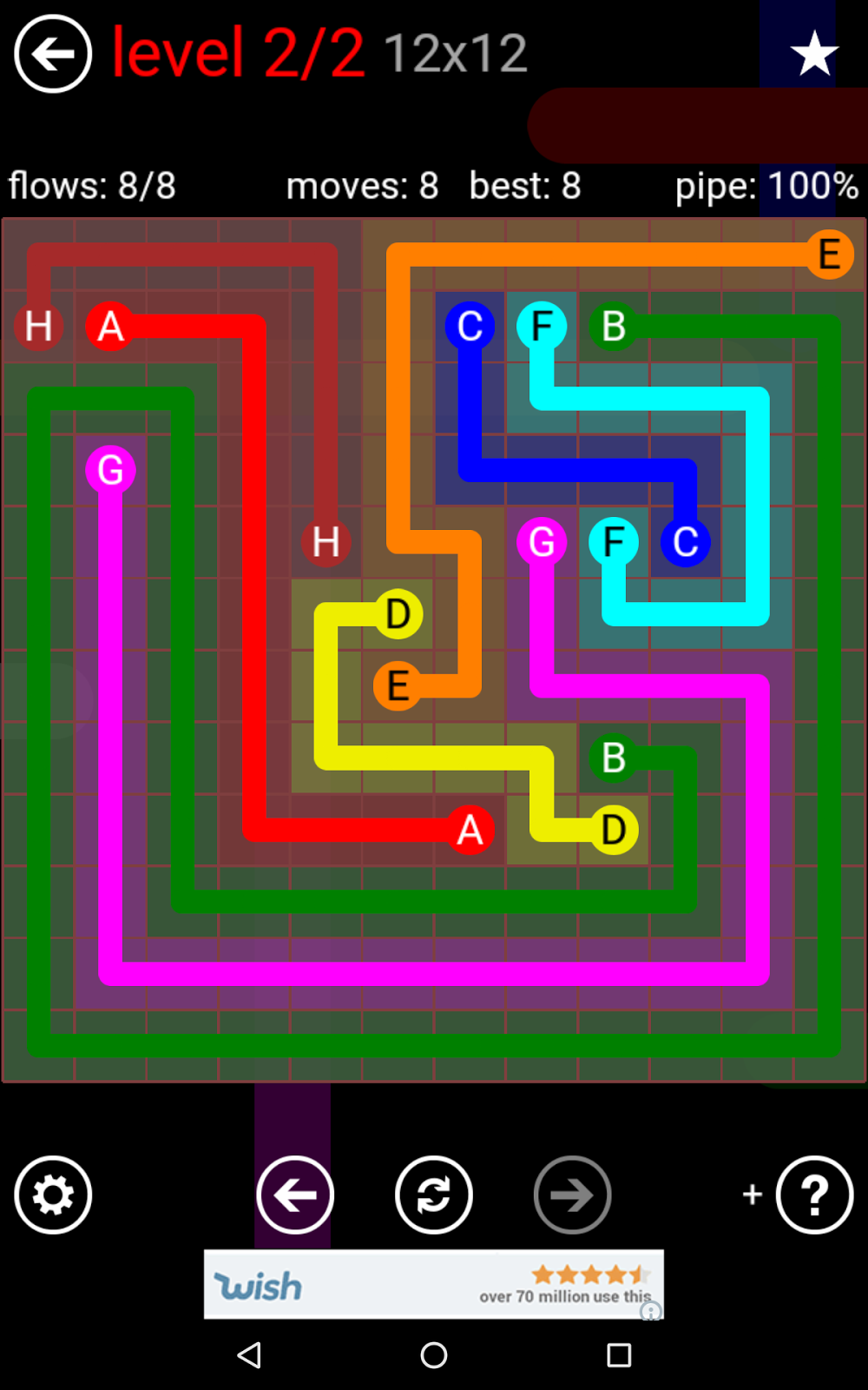 Flow Free Daily Puzzle Solutions