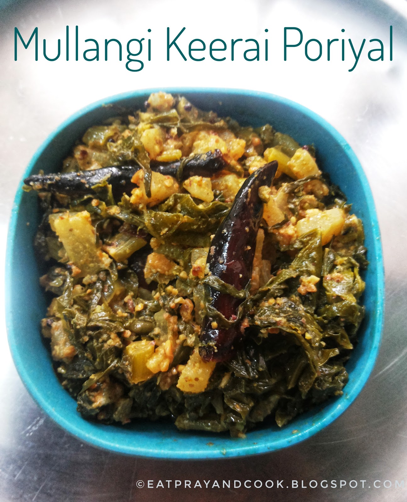Eat Pray and Cook: Mullangi Keerai Poriyal / Radish and its Greens Stirfry