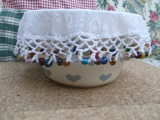 Lella Loves...: Vintage Linens (Beaded Food Covers)