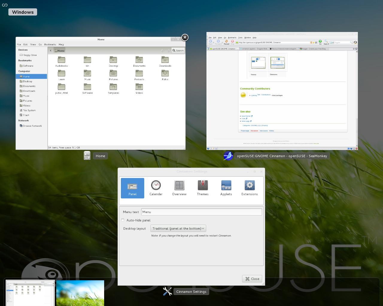 Ultra Random Thoughts: Cinnamon Bread oops Cinnamon Desktop is piping hot