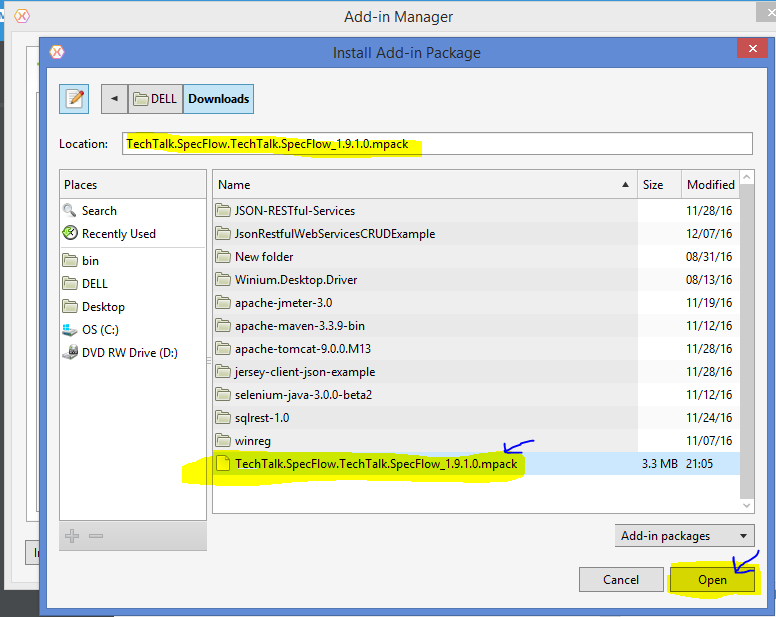 C# Xamarin Studio - SpecFlow configuration, creating sample feature ...