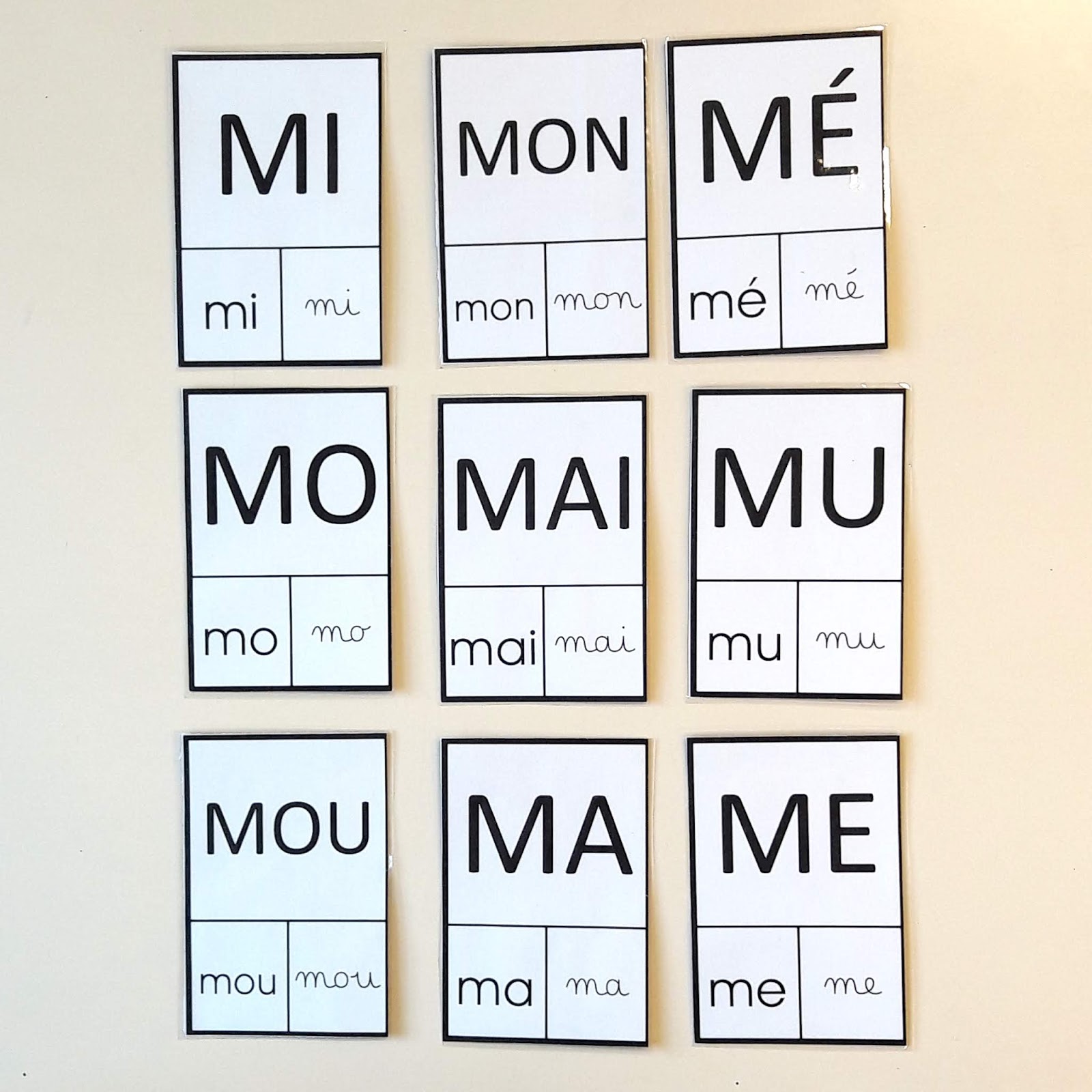 Le Journal de Chrys: MES CARTES SYLLABES