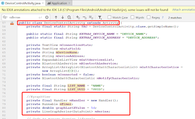 Programming notes: Android : google BLE example mix GraphView plotting ...