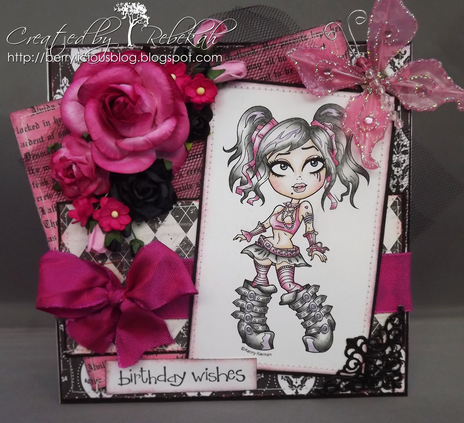 Berrylicious: First Kenny K DT card Bow-dacious or "girls just wanna ...