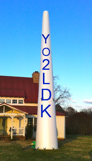 YO2LDK: Pilon portabil pentru antene Ham Radio - Inflatable Antenna Tower