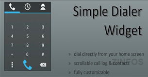Simple Dialer Widget- une belle interface téléphonique pour Android ...
